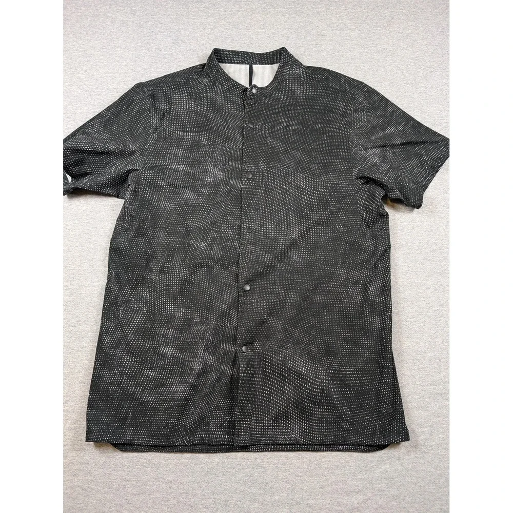lululemon athletica | Shirts | Lululemon Mandarin Collar Mens Med Black ...
